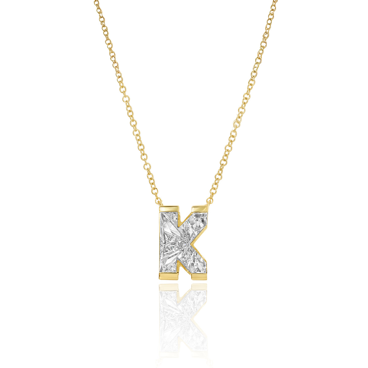 Initial Lab Diamond Necklace – Alev Jewelry