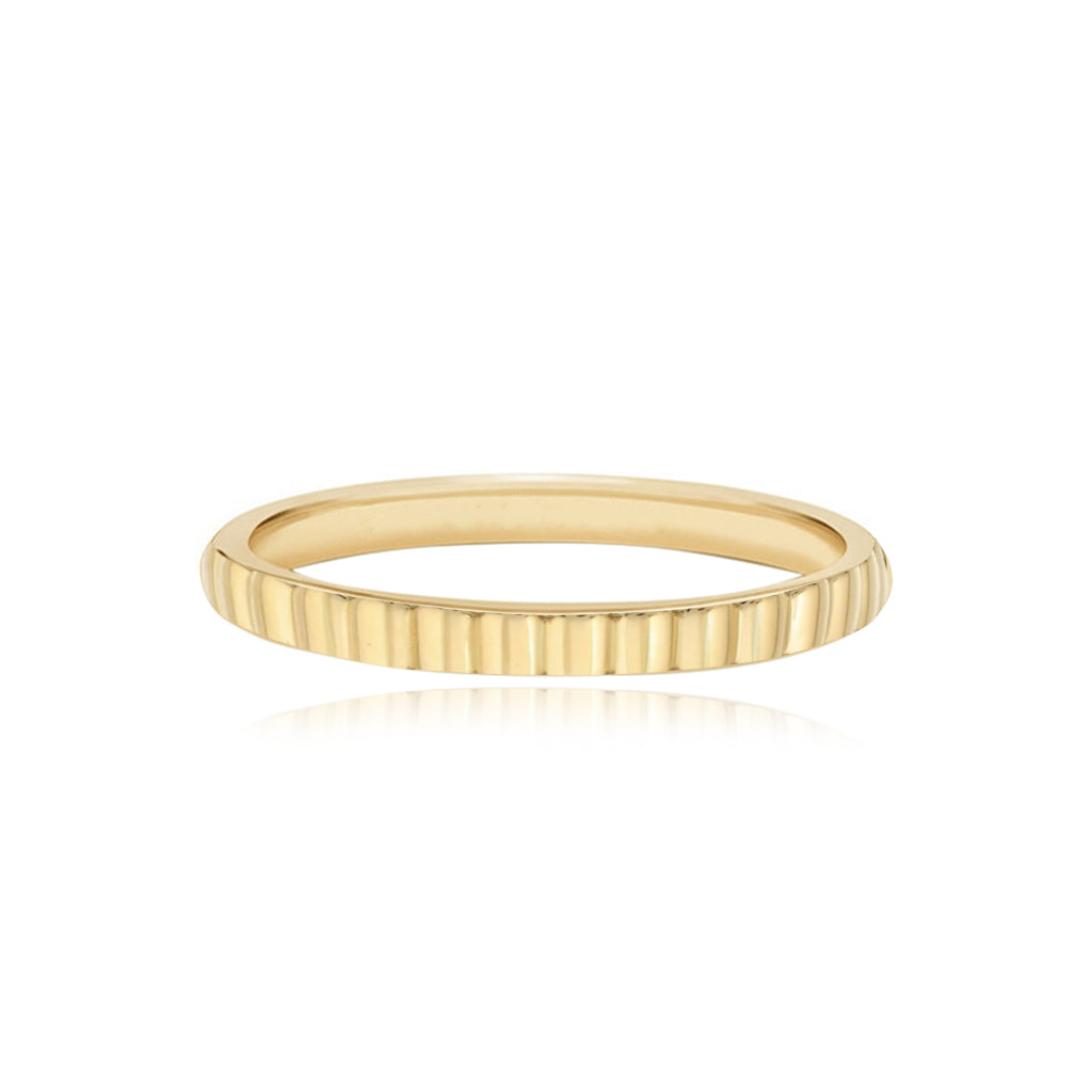 Fluted Wedding Ring – Alev Jewelry