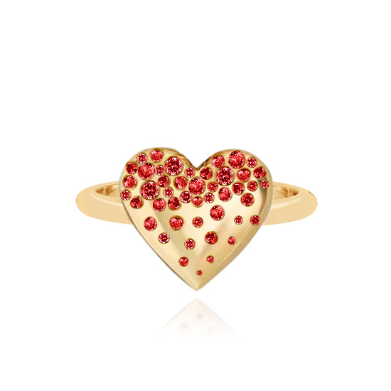 Dripping Scattered Heart Gemstone Ring – Alev Jewelry