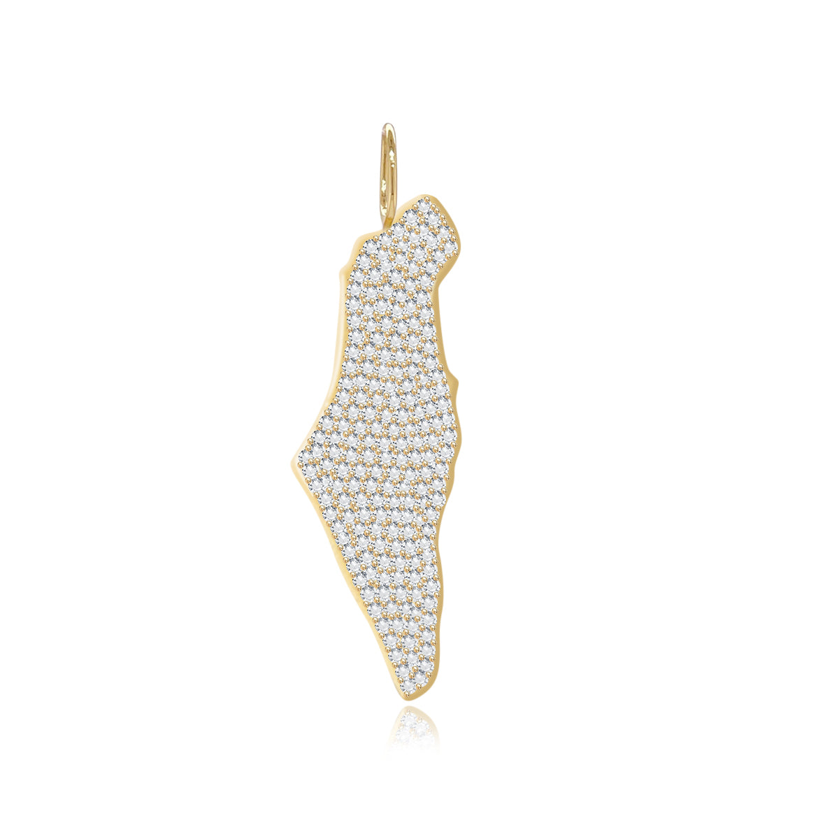 Pave Map of Israel – Alev Jewelry