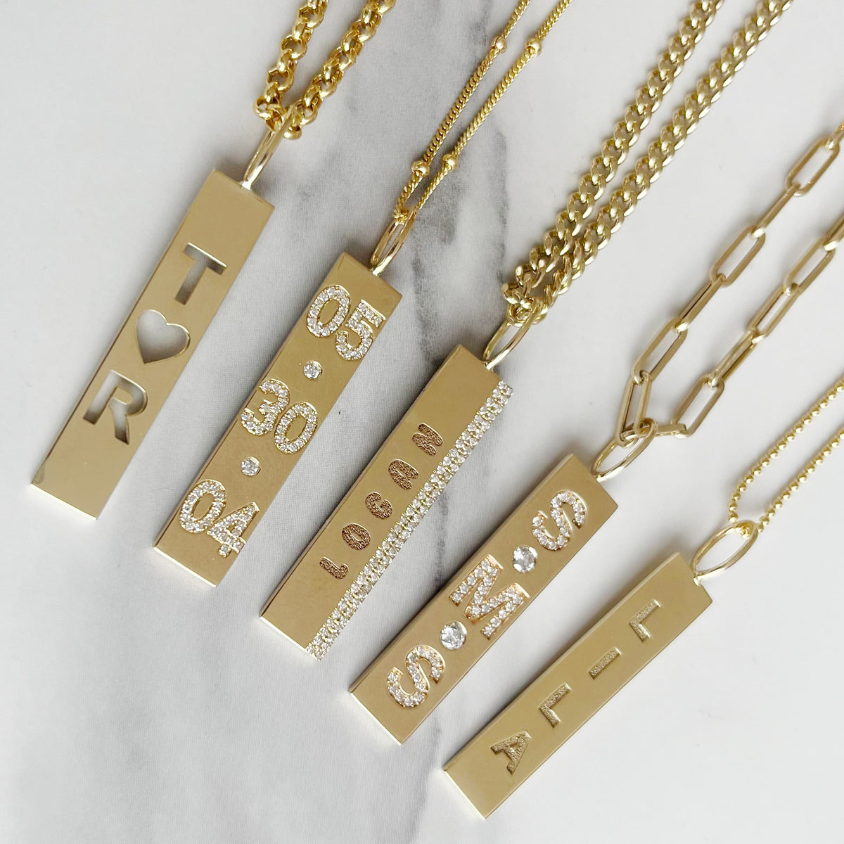 Side Pave Bar Charm – Alev Jewelry