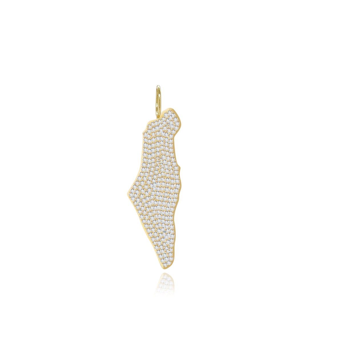 Pave Map of Israel – Alev Jewelry