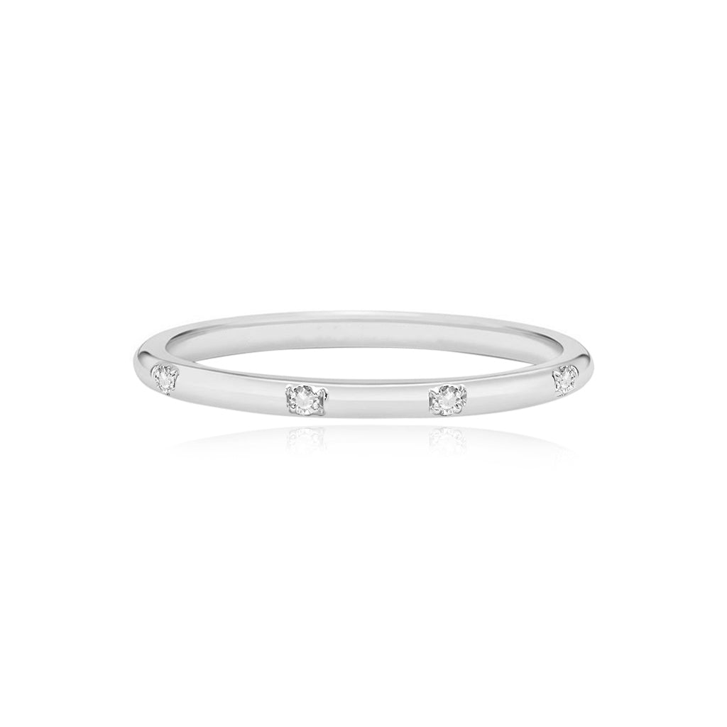 Gold with Diamonds Wedding Band – Alev Jewelry