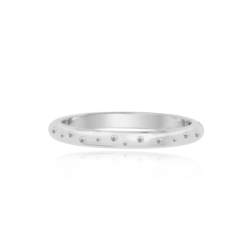 Scattered Diamonds Wedding Band – Alev Jewelry
