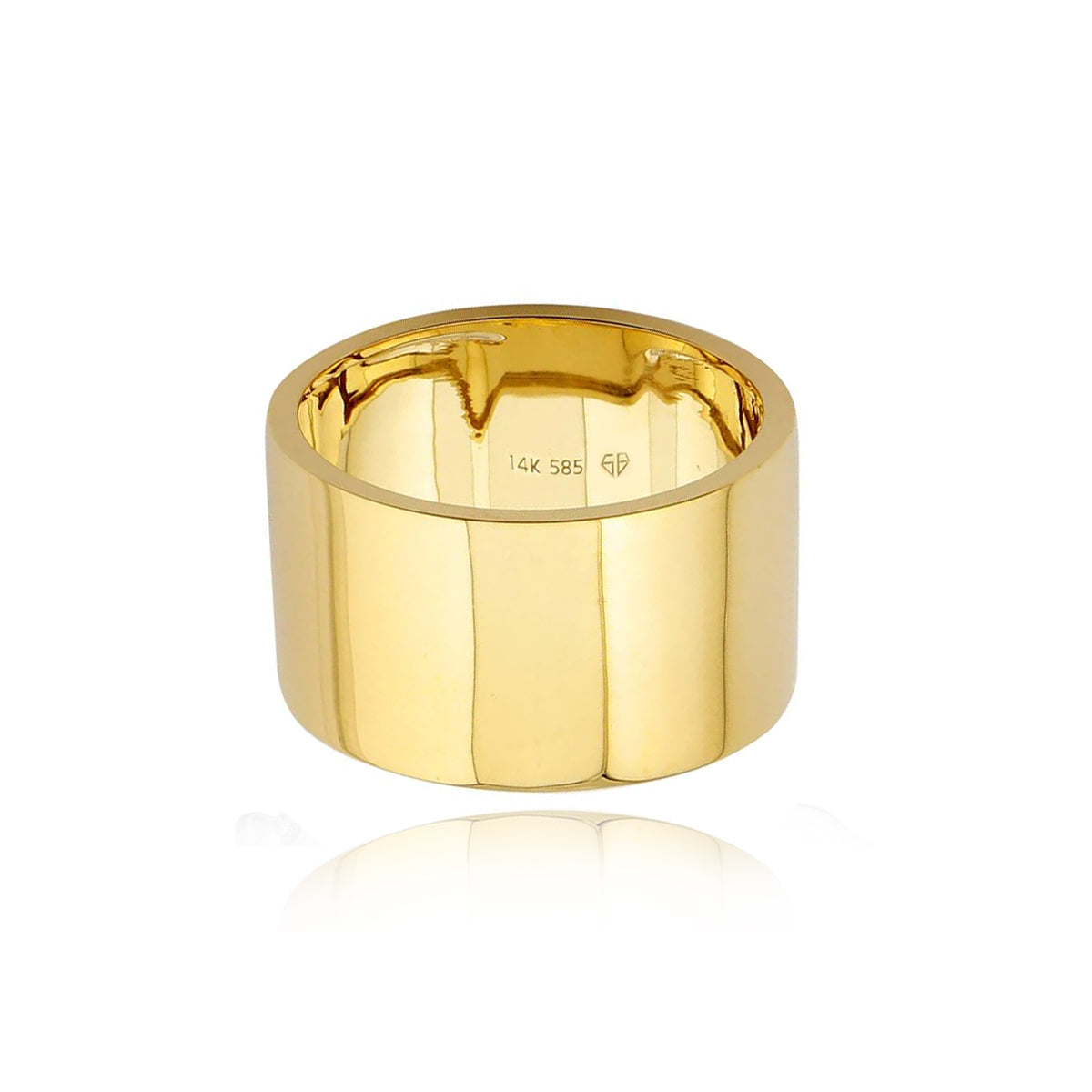 Thick Gold Cigar Band Ring – Alev Jewelry